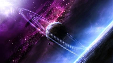 Fond d écran galaxie planète espace véhicule violet étoiles