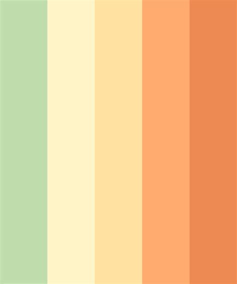 Pastel Fall Color Palette Yellow Orange Green