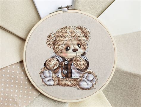 Teddy Bear Cross Stitch Pattern PDF Toy Cross Stitch Instant Etsy