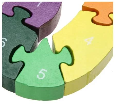 Drewniane puzzle litery cyfry POCIĄG Pracowita Lama