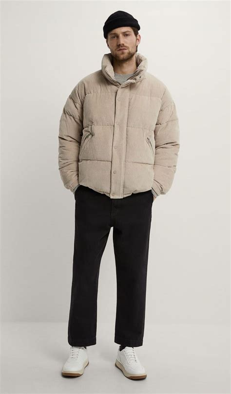 Buffer Jacket Outfit Black Men Buffer Jacket Beige Outfit Men Buffer