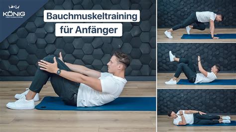 3 Minuten Bauchmuskeltraining für Anfänger 5 einfache Übungen ohne