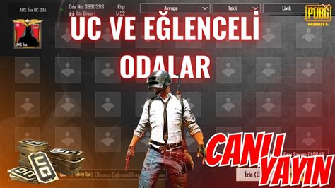 UC ÖDÜLLÜ ve EĞLENCELİ ODALAR CUSTOM ROOM PUBG MOBİLE CANLI YAYIN