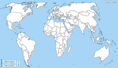Planisfero Mondo Europa Africa Mappa Gratuita Mappa Muta Gratuita