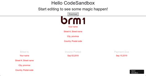 html to pdf jspdf react forked codesandbox