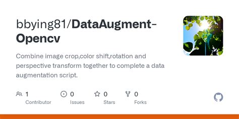 GitHub Bbying81 DataAugment Opencv Combine Image Crop Color Shift