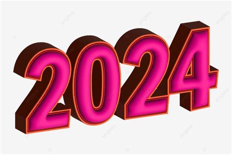 Feliz Año Nuevo 2024 Números Dorados 3d Vector PNG dibujos 2024 Feliz