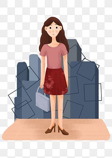 Chica De Trabajo Linda Caricatura PNG Imágenes Transparentes Pngtree
