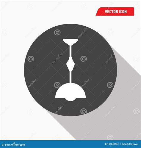 Icono Blanco De La L mpara De La Ejecuci n Del Techo Ilustración del
