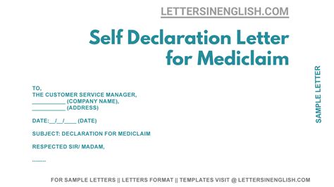 Sample How To Write A Self Declaration Letter Images And Photos Finder