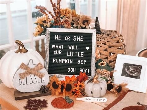 Fall Gender Reveal Ideas In 2020 Pumpkin Gender Reveal Fall Gender