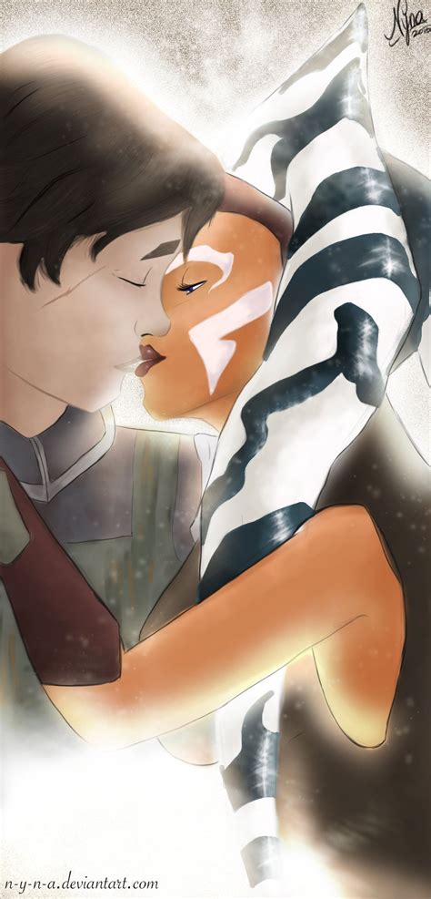 SW Rebels Ahsoka And Lux Kiss ByNyna Star Wars Ahsoka Star Wars Art