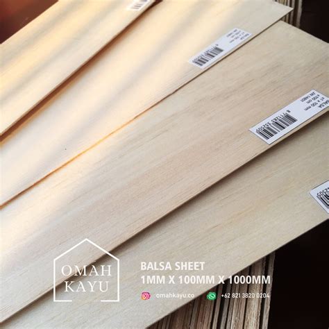 Jual Balsa Sheet Tebal 1mm X 100mm X 1000mm Kayu Maket Murah Shopee