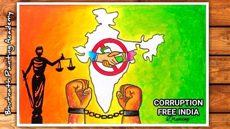 Corruption Free India Drawing Anti Corruption Day Poster Drawing