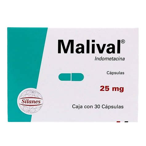 Malival Indometacina 25 mg 30 cápsulas Walmart