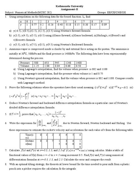 assignment ii 2018 mcsc 202 pdf computational science mathematical relations