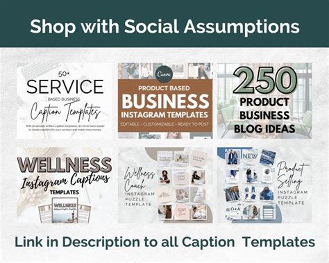 Product Based Business Instagram Caption Templates Small Etsy