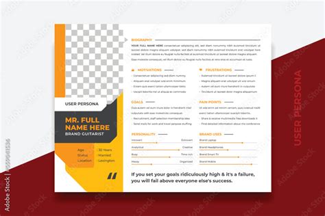User Persona Document Template Vector Illustration Examples Of User