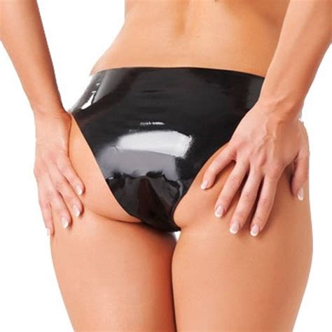 Culotte En Latex Noir Avec Gode Vaginal Interne Sexy Center
