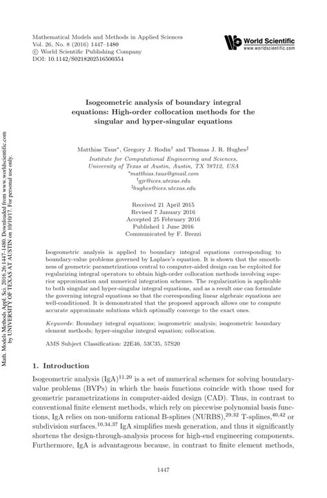 pdf isogeometric analysis of boundary integral equations high order collocation methods for