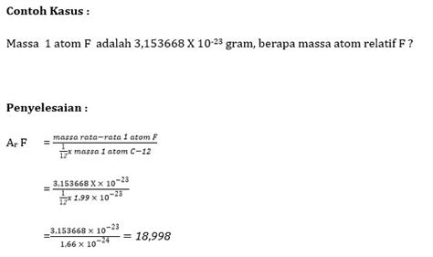 Konsep Massa Atom Relatif Dan Massa Molekul Relatif TutorialPelajaran