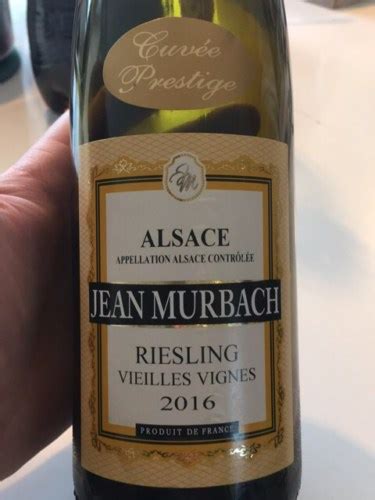 Jean Murbach Vieilles Vignes Cuvée Prestige Riesling Vivino Brasil