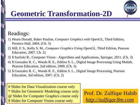 pdf 2d geometric transformation