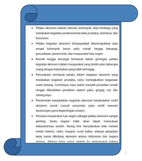 Pelaku Kegiatan Ekonomi Masyarakat Terbagi Dalam Rumah Tangga