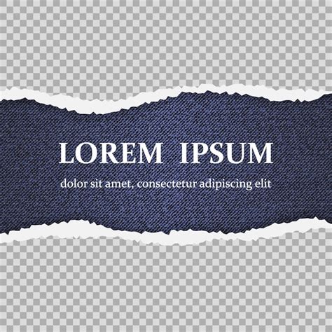 Papel Rasgado Realista Con Bordes Rasgados Vector Premium