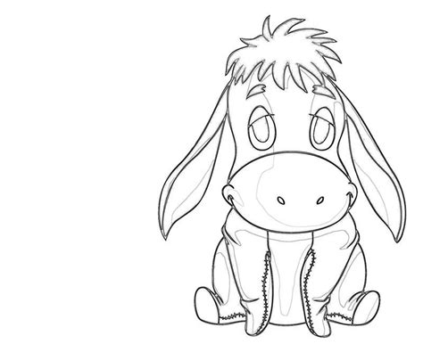 Dibujo de Eeyore para colorear y Pintar Imágenes Para Dibujar Gratis