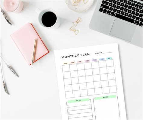 Cute Monthly Planner Printables For Productivity JellyMemos