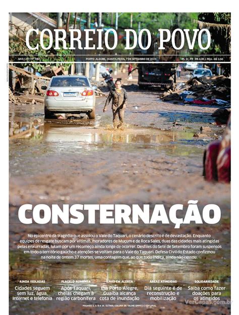 Capa Correio do Povo Edição Quinta 7 de Setembro de 2023