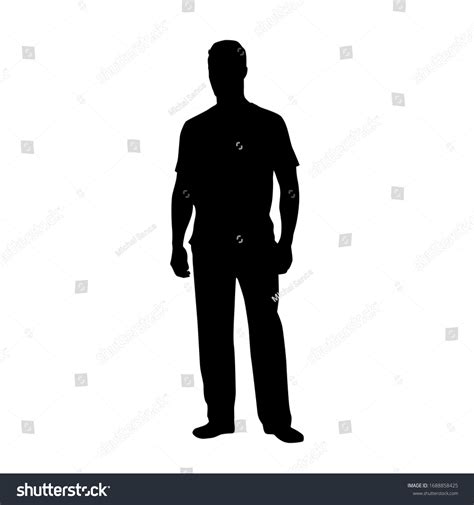 3 714 Man Silhouette Standing Casual Clothes Images Stock Photos