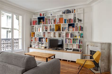 Bibliothèque sur mesure réalisée par les artisans Hopfab Contactez
