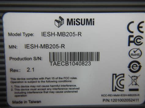 Port Ethernet Switch Iesh Mb R Misumi Used Product List