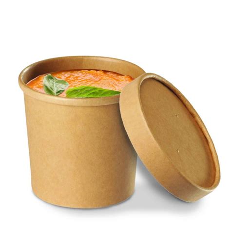 Pot à soupe kraft brun pour ne plus servir de soupe froide