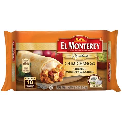 El Monterey Chicken Monterey Jack Cheese Chimichangas 3 13 Lb