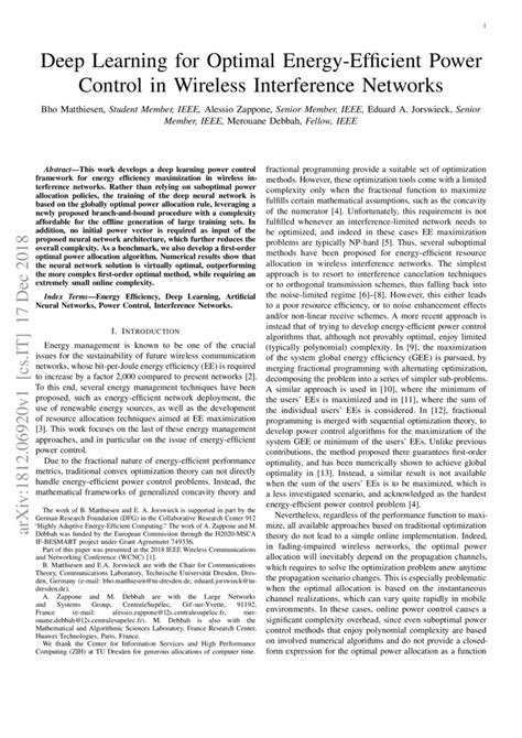 deep learning for optimal energy efficient power control in wireless interference networks deepai