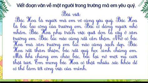 Tả Một Người Trong Trường Mà Em Yêu Quý Cách Viết Bài Văn Chi Tiết Và