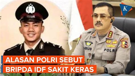 Bripda IDF Meninggal Ditembak Awalnya Polri Bilang Sakit Keras Ke