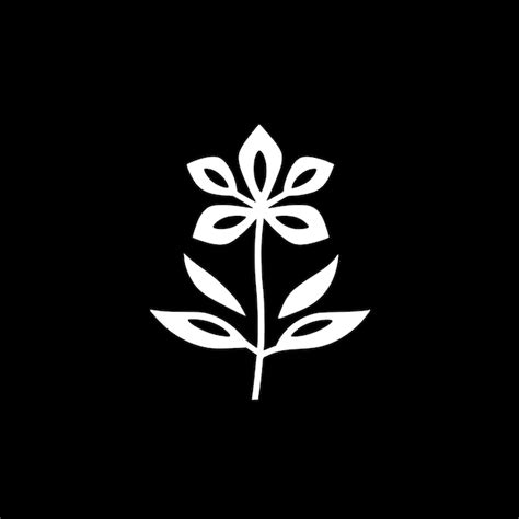 Premium Vector Flower Black And White Isolated Icon Vector Illustration