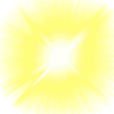 Realistic Starburst Lighting Yellow Sun Rays And Glow On Transparent