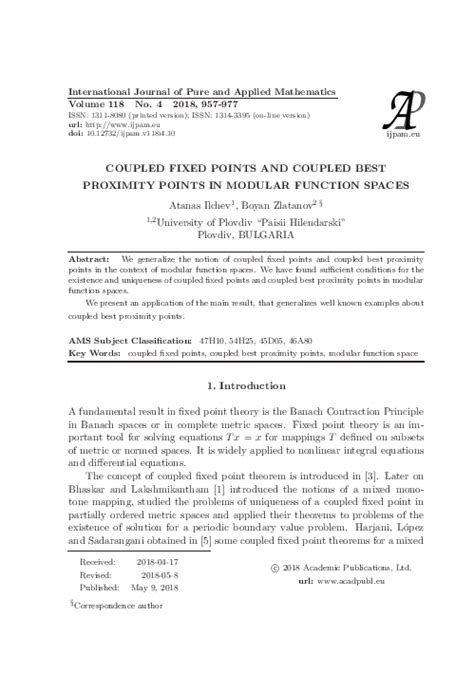 pdf fixed and best proximity points for kannan cyclic contractions in modular function spaces