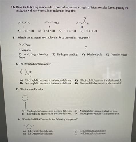 Solved Rank The Following Compounds In Order Of Chegg