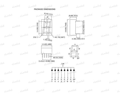 Displays Segmentos Catodo Comun Rojo X Mm En Venta En