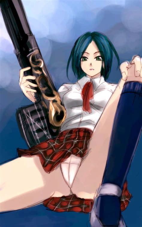 Rule 34 Alicia Claus Bullet Witch Green Eyes Gun Michael F91 Panties Pantyshot Shirt Skirt