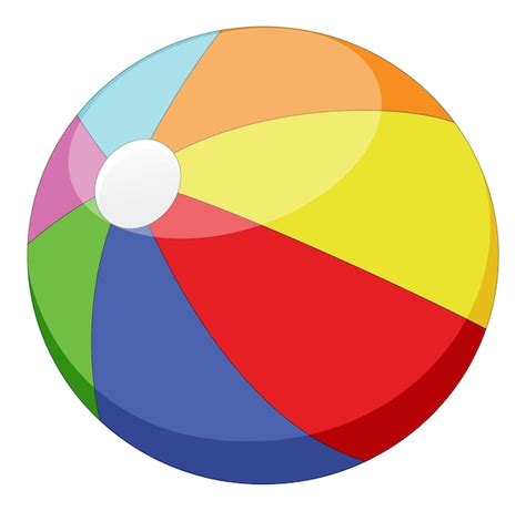 Pelota De Playa Colorida Vector Premium
