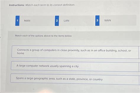 Solved Instructions Match Each Term To Its Correct Chegg