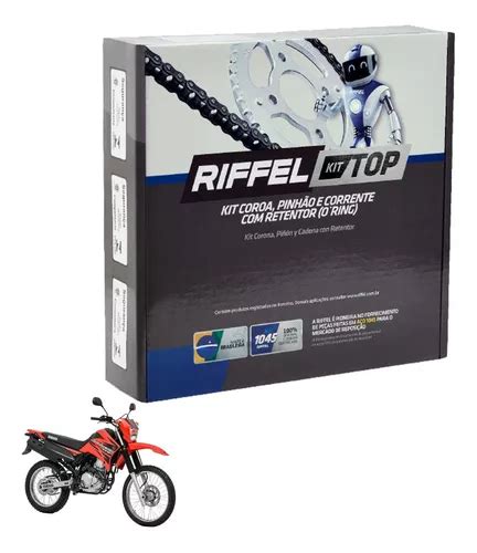 Kit Relacao Xtz 250 Lander 2009 A 2023 Riffel Retentor Frete grátis