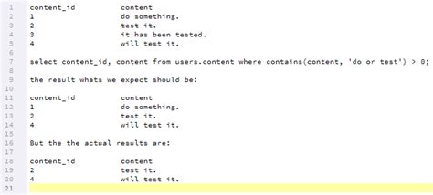 is there anyway to search pl sql reserved words with contains function